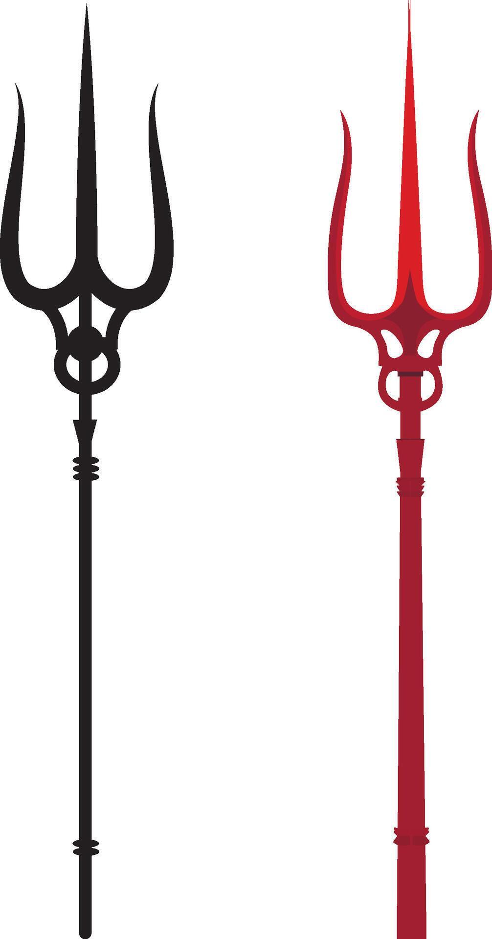 Vintage monochrome poseidon trident template, the trident illustrations ... Vintage monochrome poseidon trident template, the trident illustrations ...