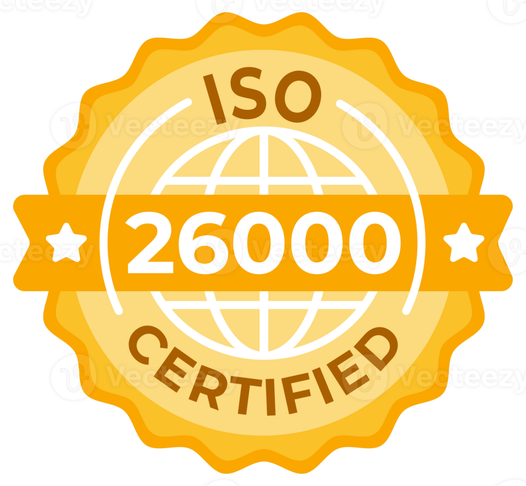 ISO 26000 Certified Badge Design - A graphic seal showcasing the ... ISO 26000 Certified Badge Design - A graphic seal showcasing the ...