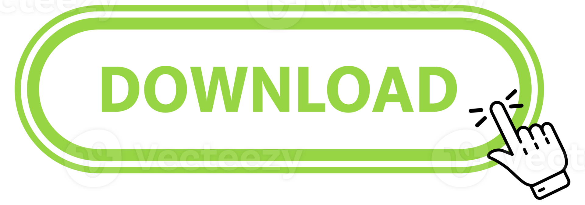 Download Button with pointer clicking. Web button. Finger Pressing. Click to Download Concept ...