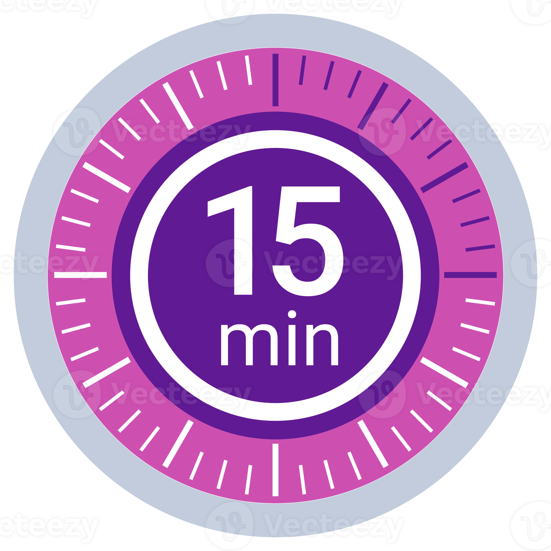 15 Minute Countdown Stopwatch Timer Icons Set Illustration 53226449 Png