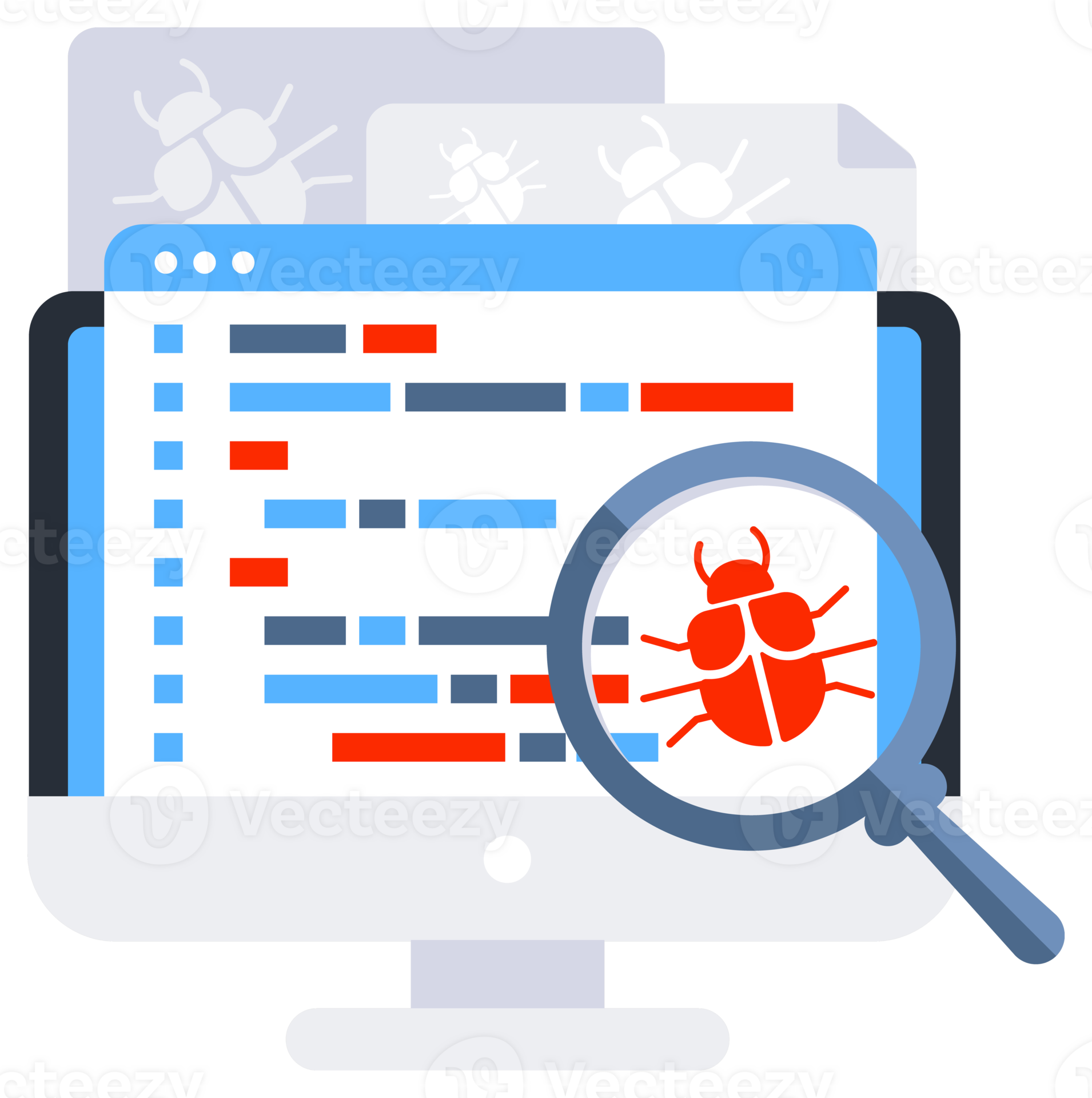 Computer bug detection. Bug error notification. System error warning ... Computer bug detection. Bug error notification. System error warning ...