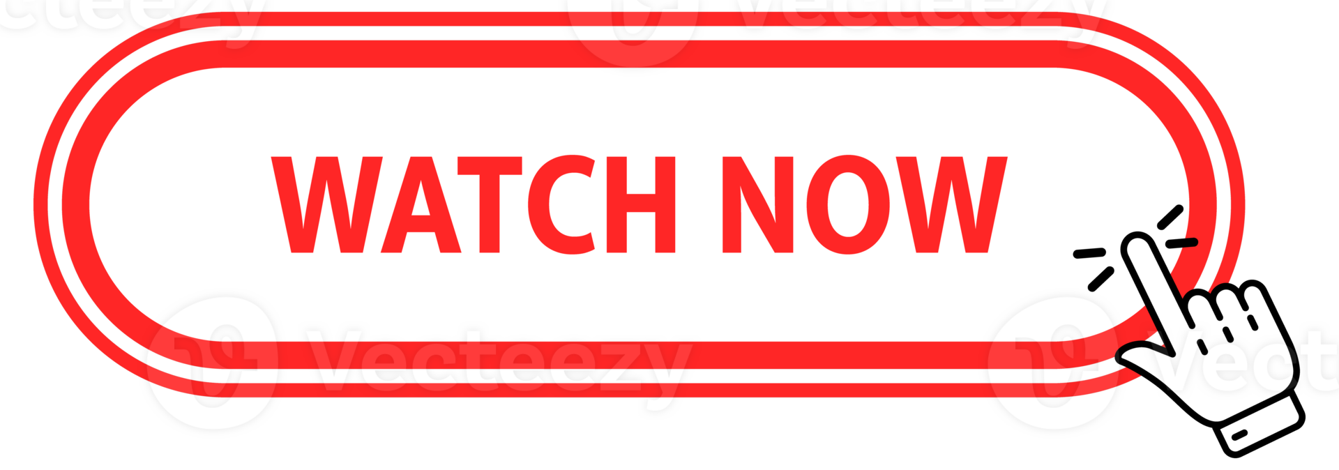 Watch now Button with pointer clicking. Web button. Finger Pressing. Click to Watch now Concept ...