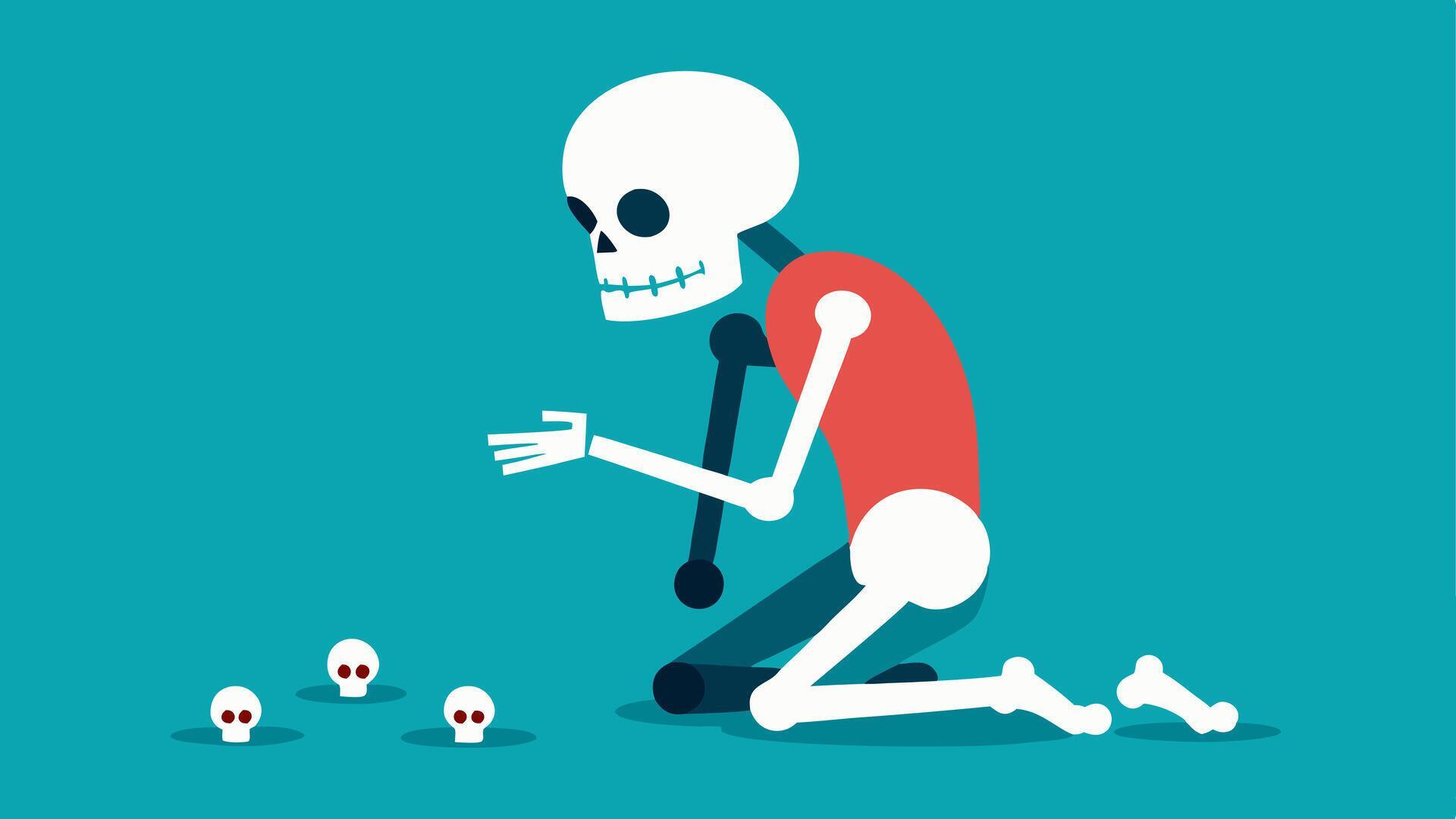 Skeletal Reconstruction A side view depicts the forensic anthropologist ...