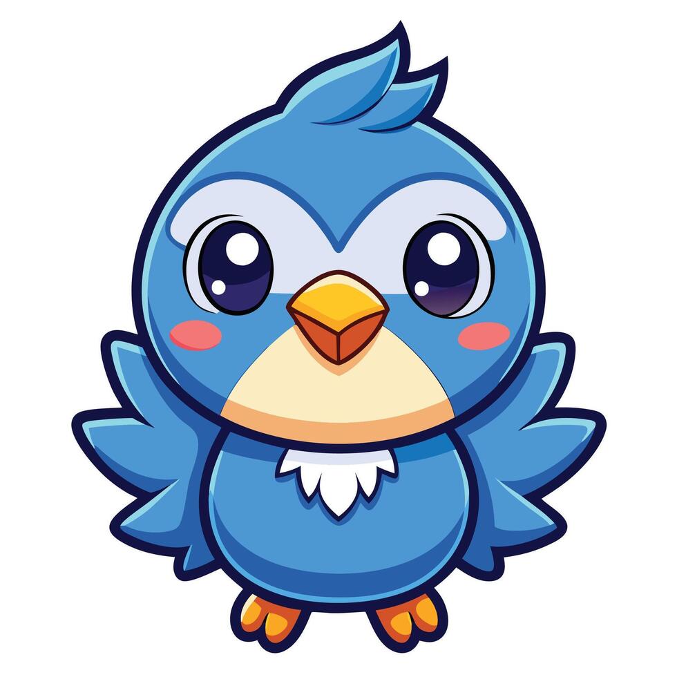 cute blue bird illustration 53231965 Vector Art at Vecteezy