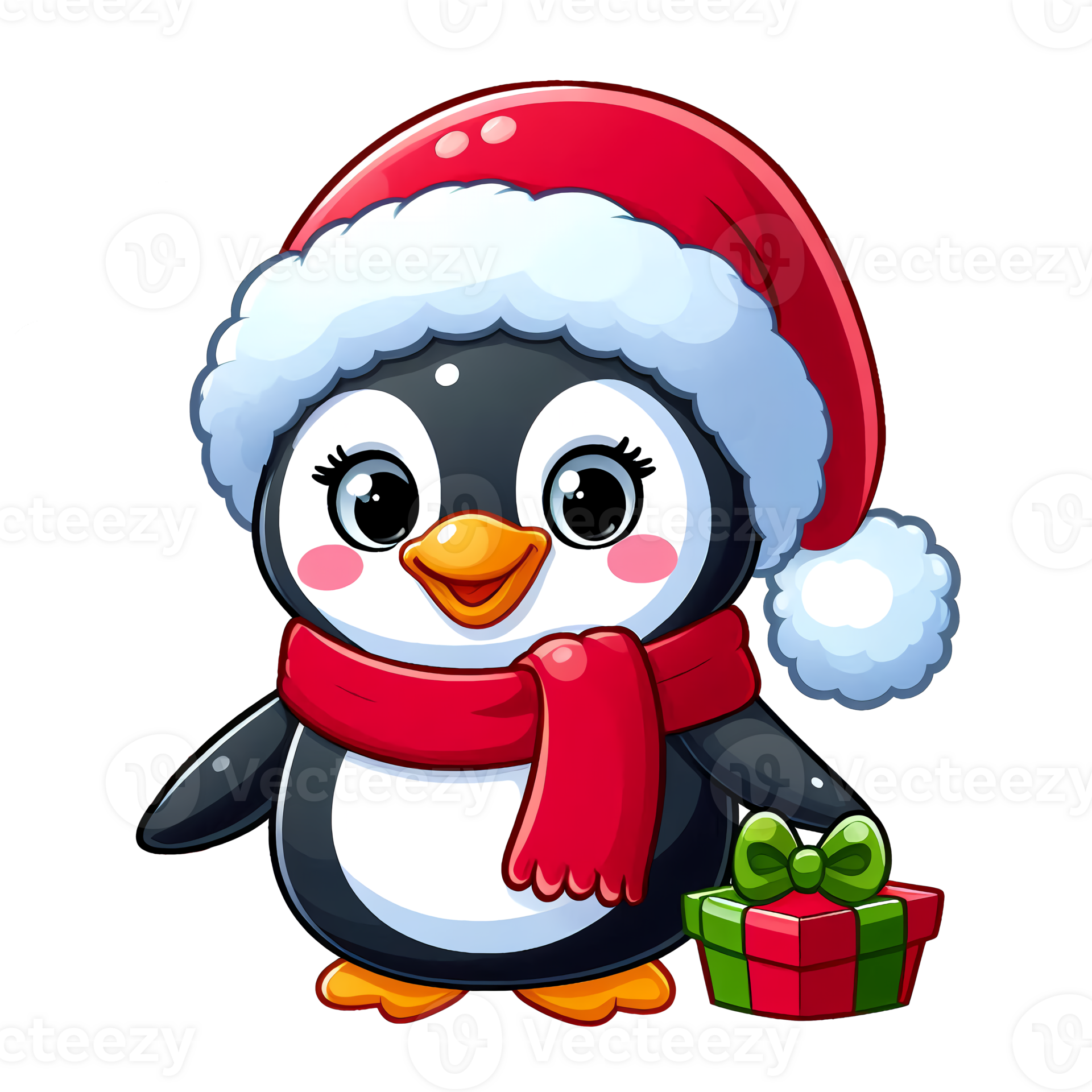 Cute Christmas penguin. Clipart is a great choice for creating cards ...