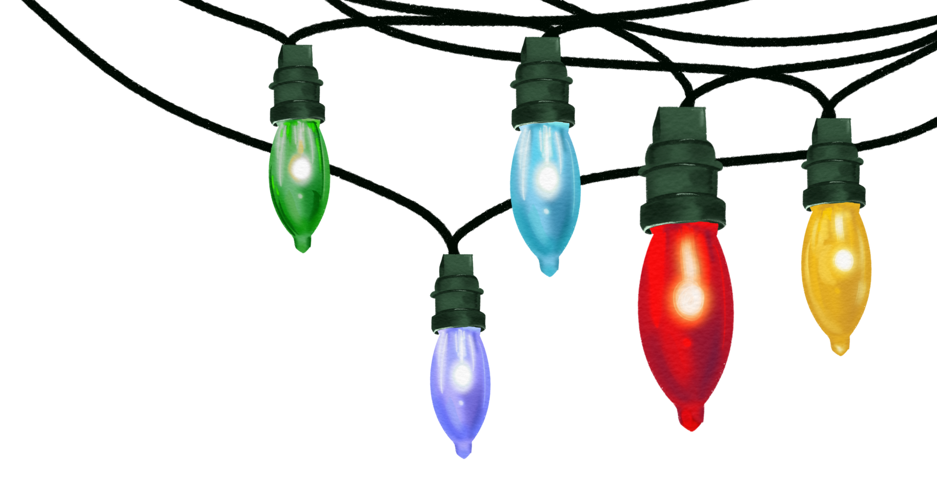 Christmas lights illustration Glowing winter decor 53236197 PNG