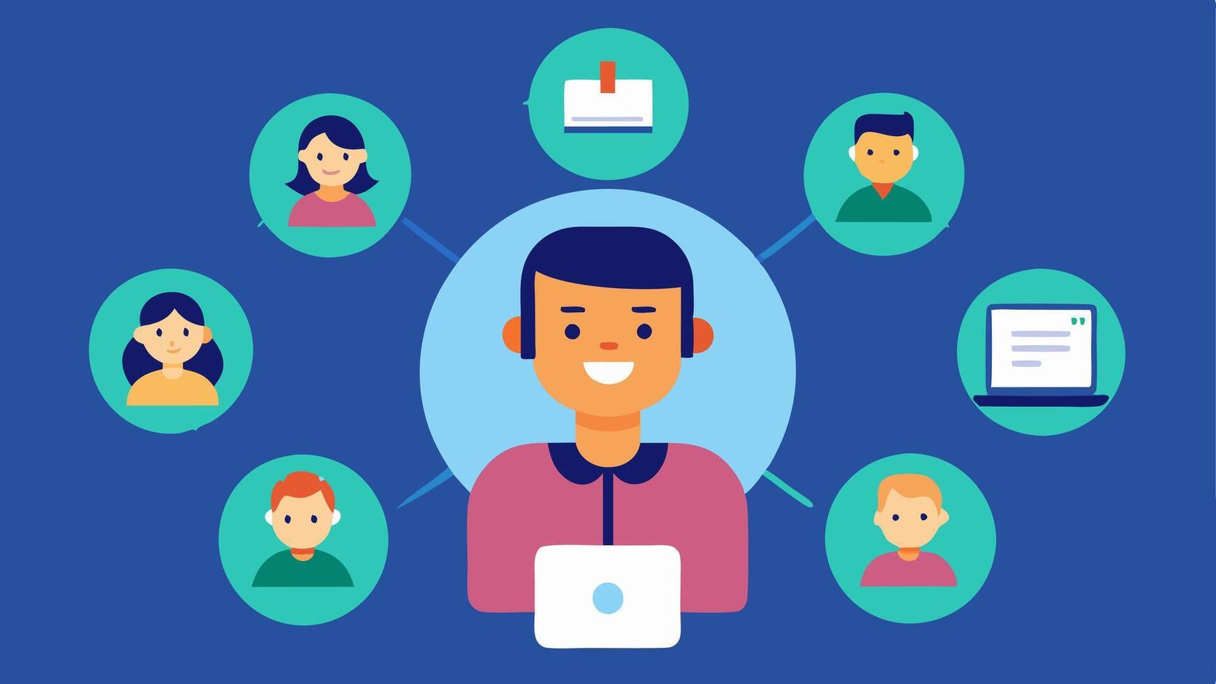 These illustrations encapsulate the various roles and interactions that a support spet may have ...