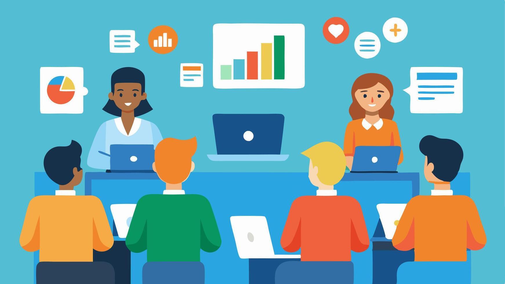 Tech Training Workshop A diverse group of teachers gathered around ...