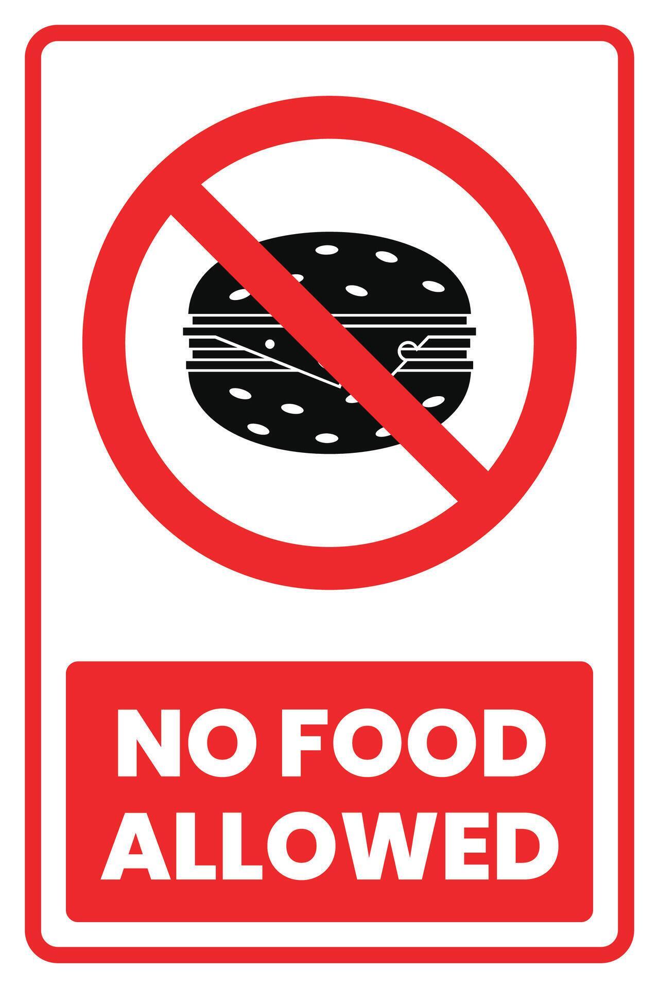No food allowed sign 53242477 Vector Art at Vecteezy
