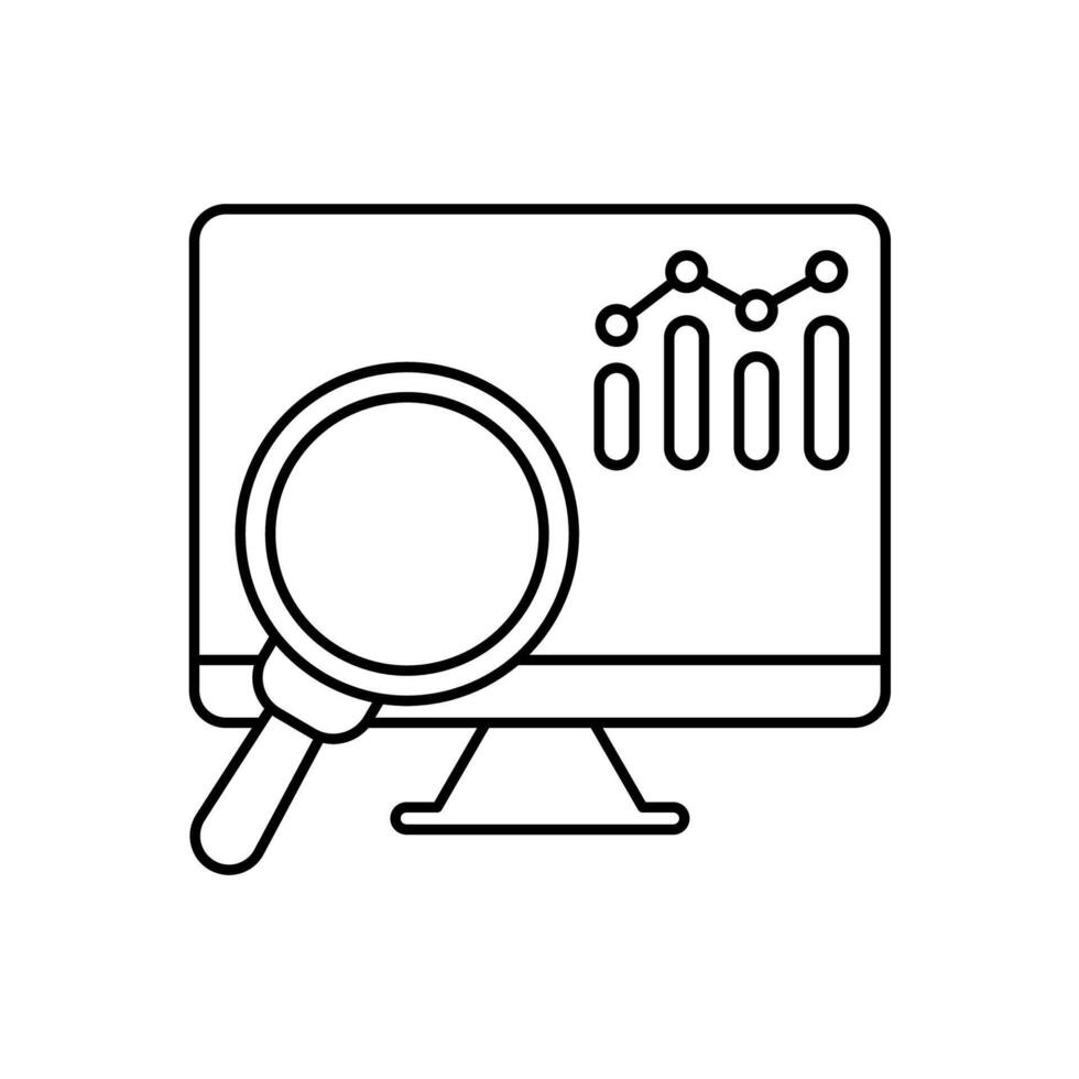 monitoring concept line icon. Simple element illustration. monitoring ...