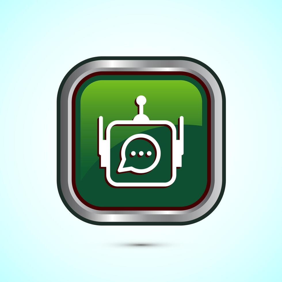 Chatbot icon design illustration, Chat conversation icon, Online ...