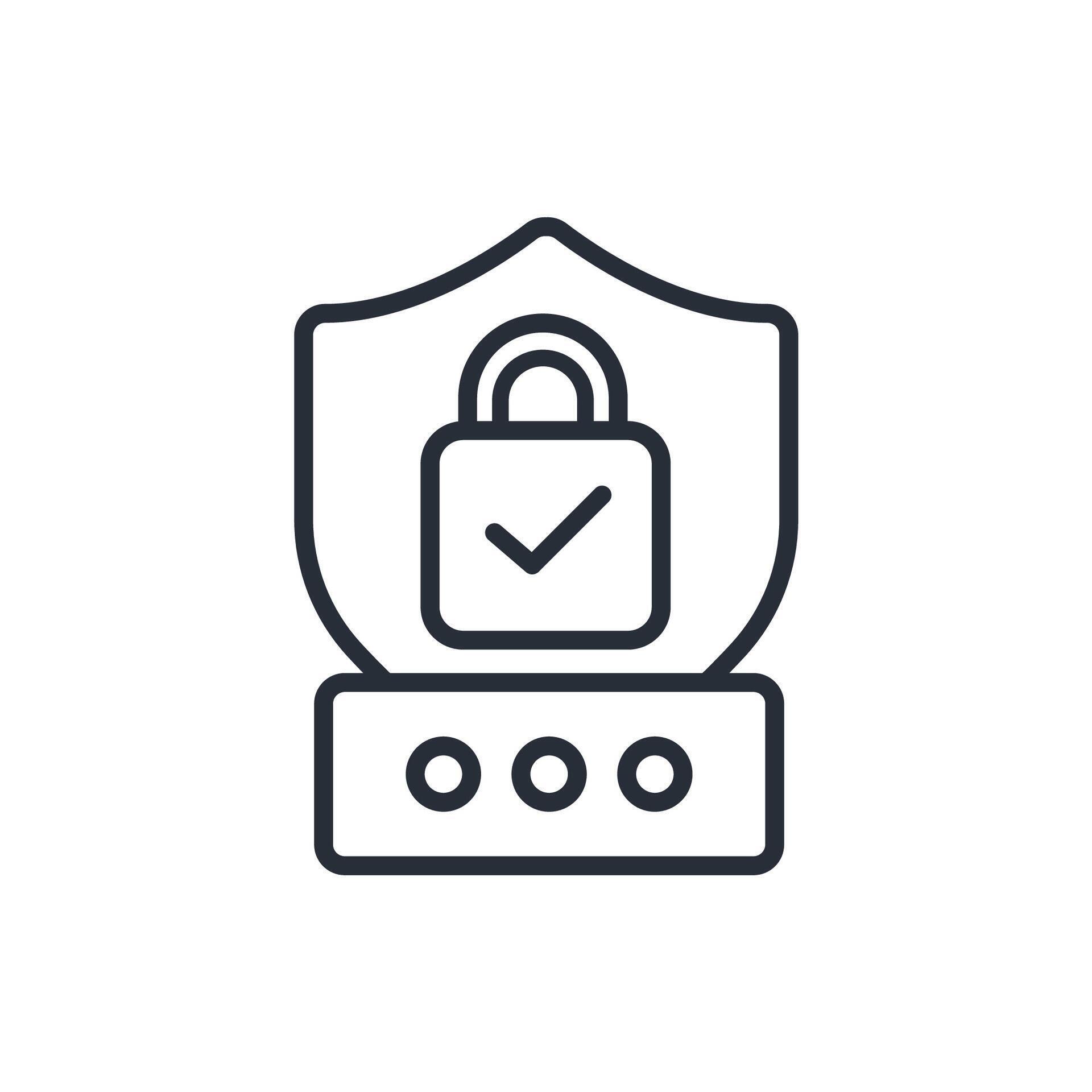 two factor authenticationicon. .Editable stroke.linear style sign for ...