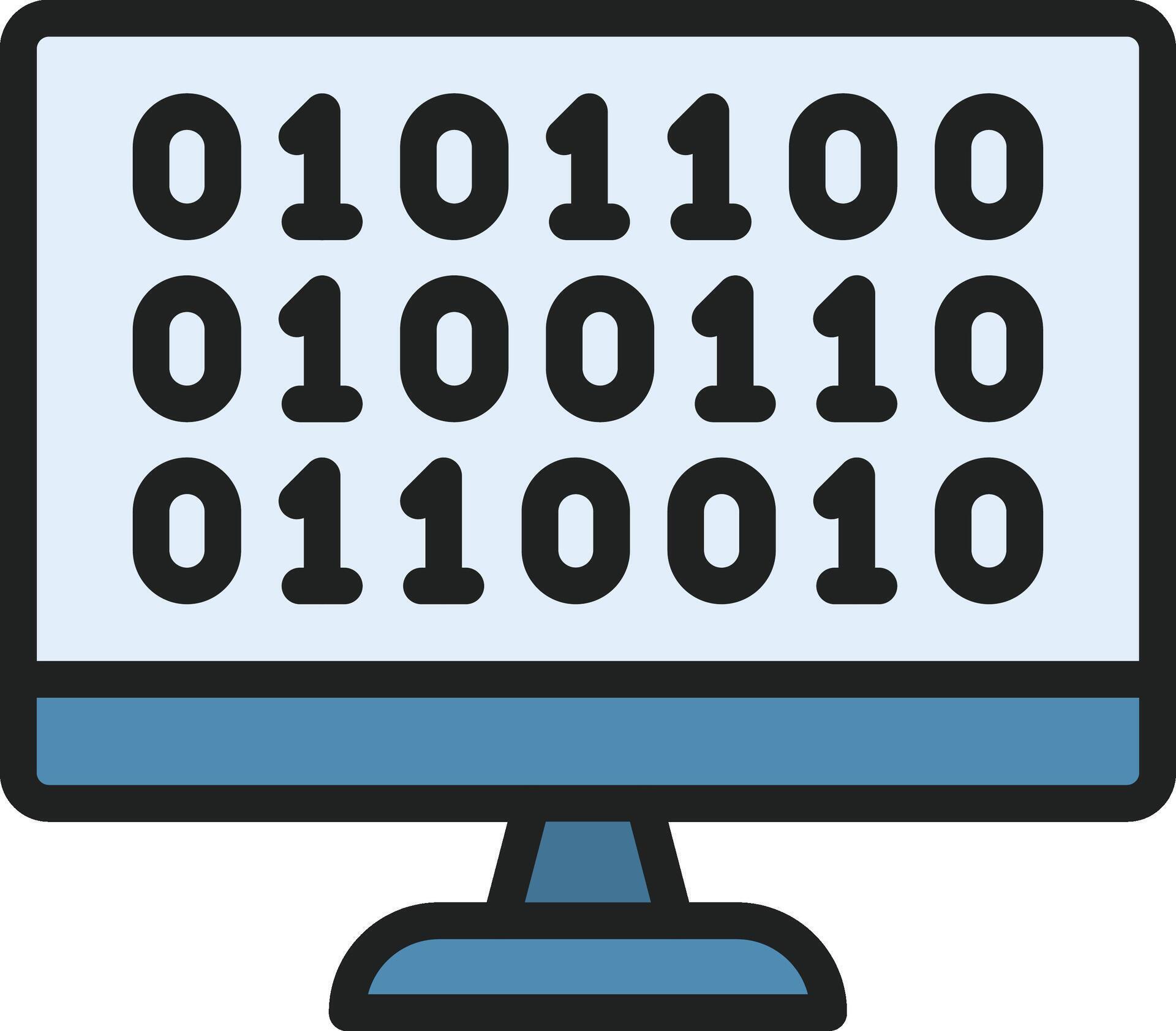 Binary Code icon image. Suitable for mobile apps, web apps and print ...