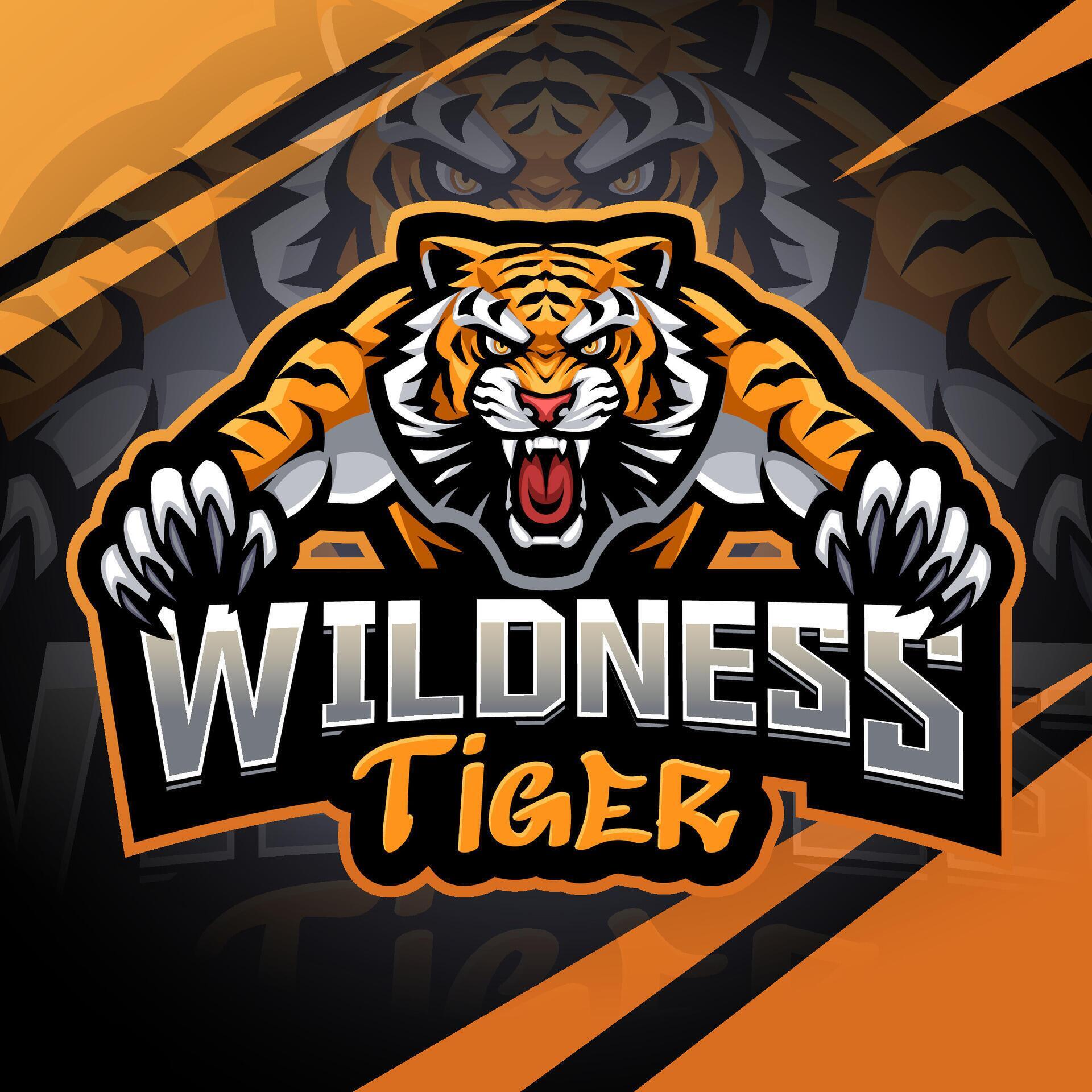 Wildness tiger esport mascot logo design 53258040 Vector Art at Vecteezy