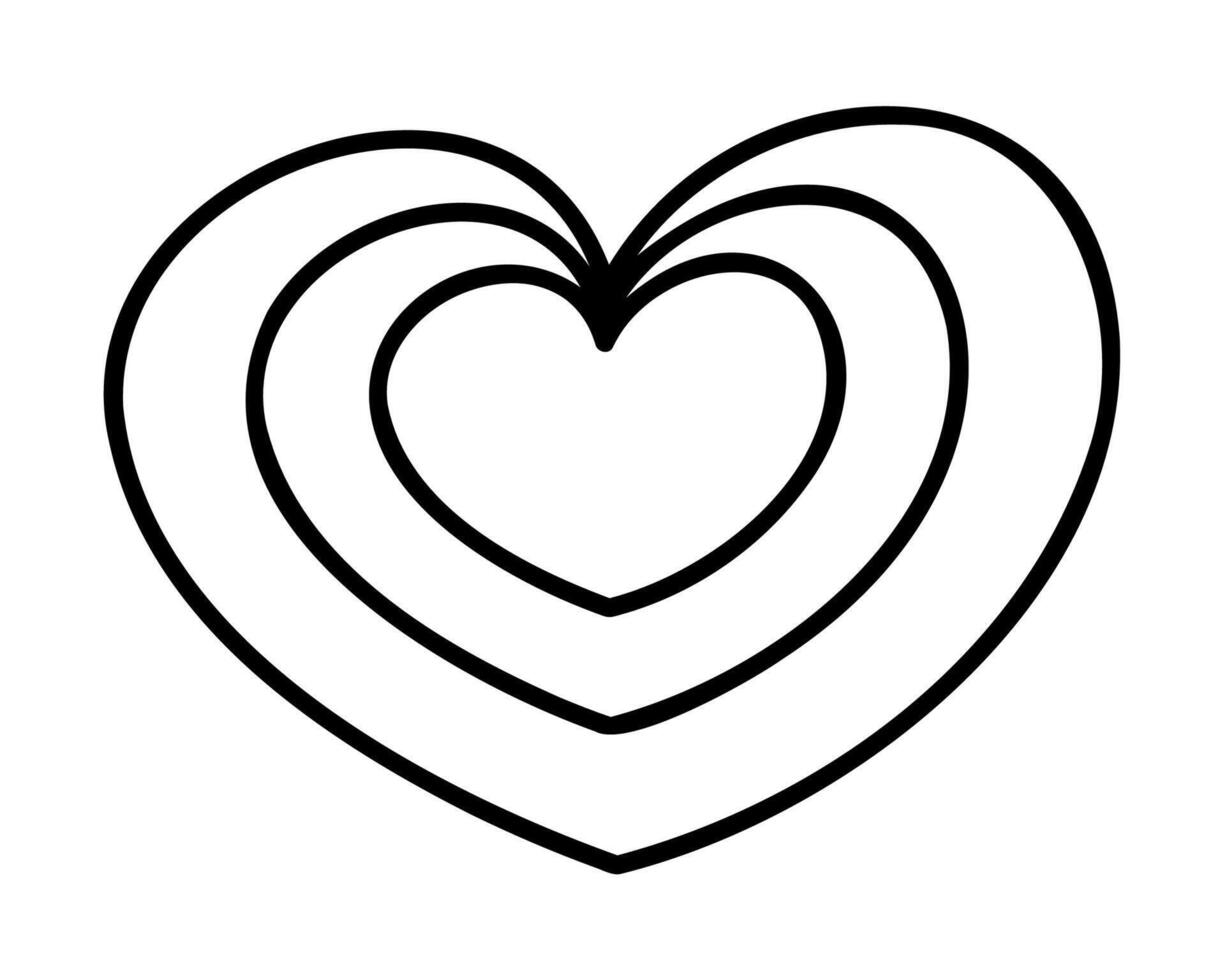 Triple Heart Doodle Clip Art Hand Draw Illustration 53266196 Vector Art At Vecteezy