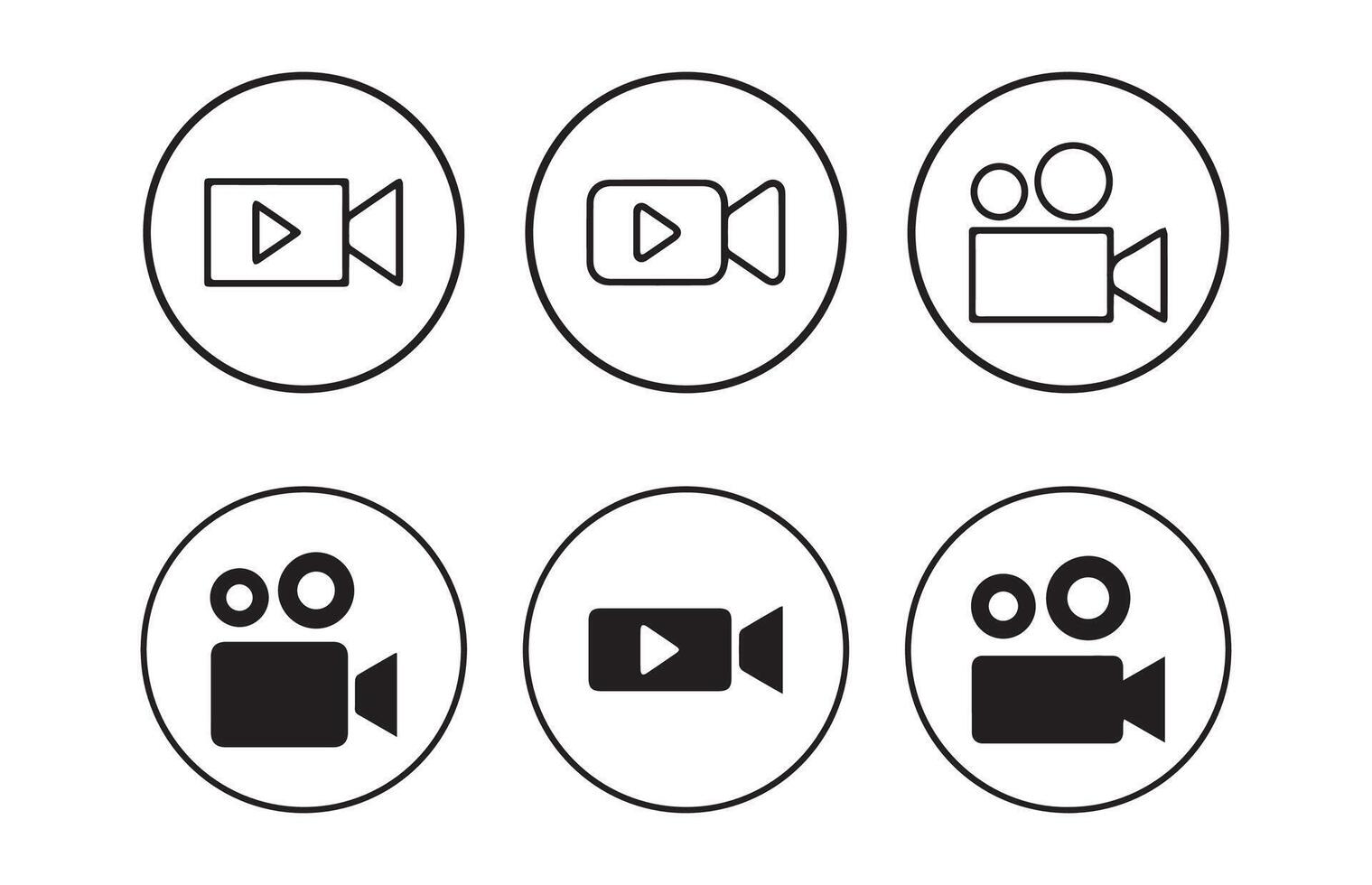 Camera icon set isolated transparent. Simple Camera Icon Variation 53267495 Vector Art at Vecteezy