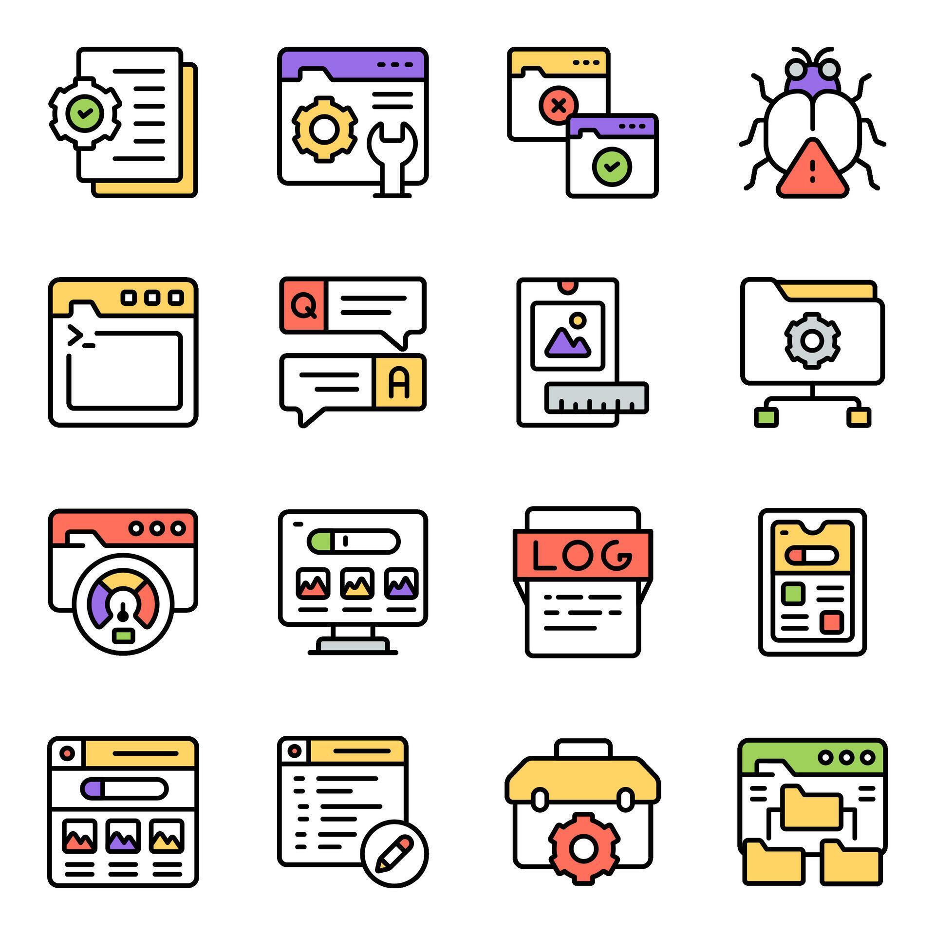 Set of Software Development Solid Icons 53273196 Vector Art at Vecteezy