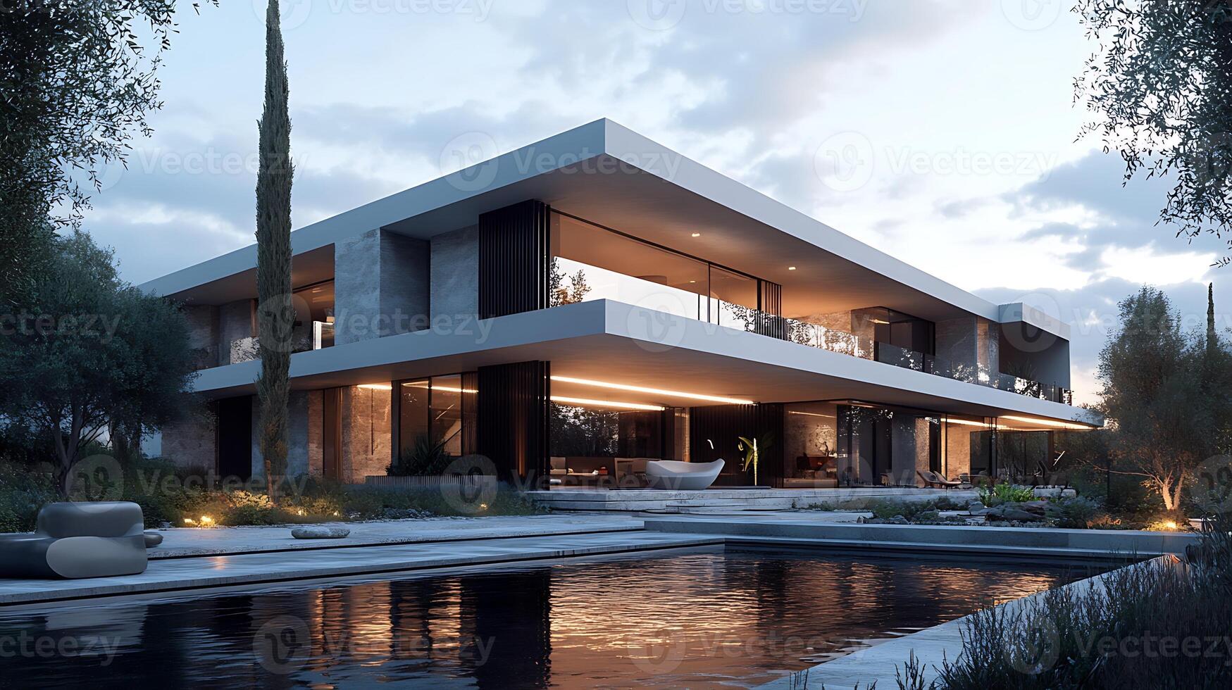 Modern Real Estate Elegance Highlighted in Bold High-Resolution ...
