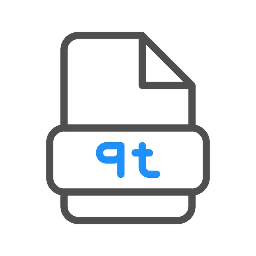 Qt file document icon, file symbol with bright colored outline details 53287043 Vector Art at ...