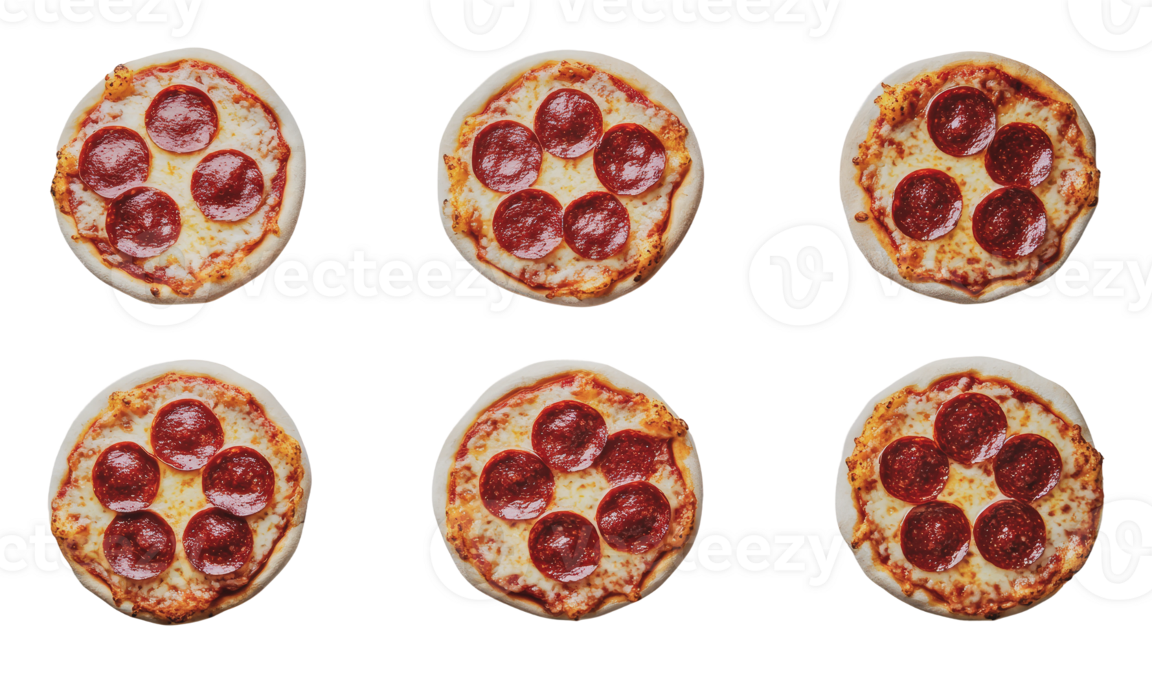 Pepperoni pizzas showcased in a restaurant 53287729 PNG
