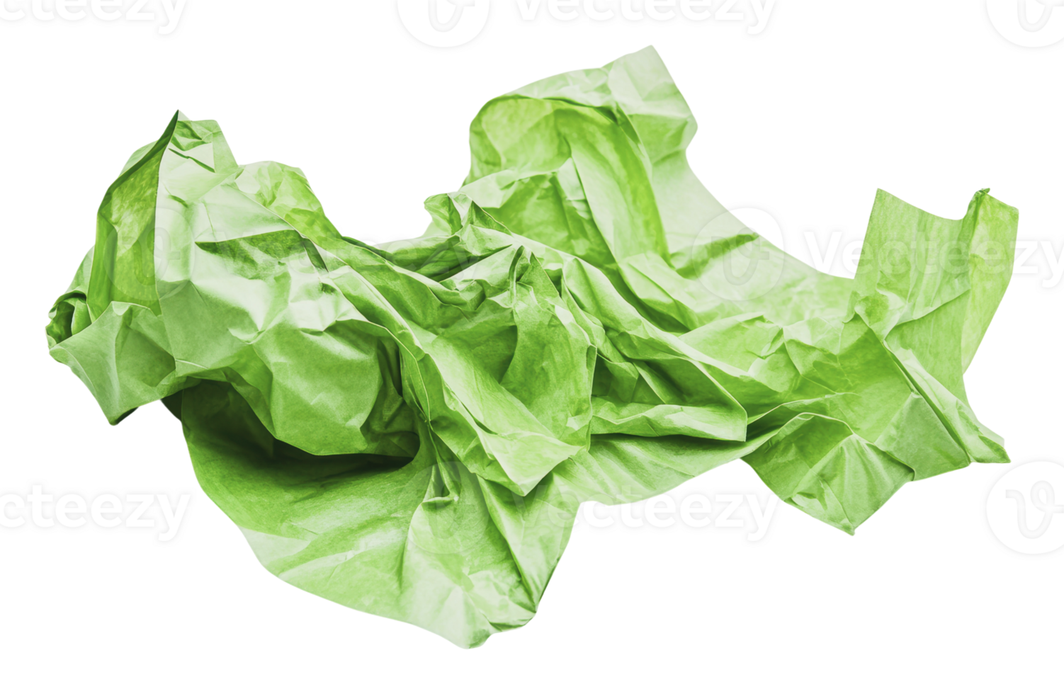 Crumpled Green Paper Features Vibrant Texture 53288930 Png
