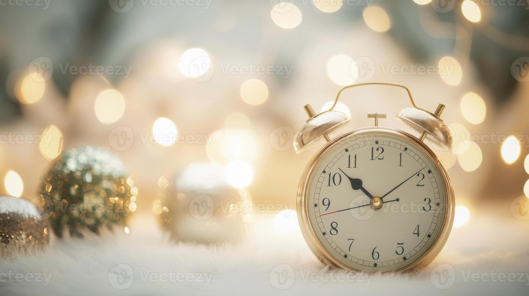 Minimalist countdown clock in soft light, elegant holiday photography ...
