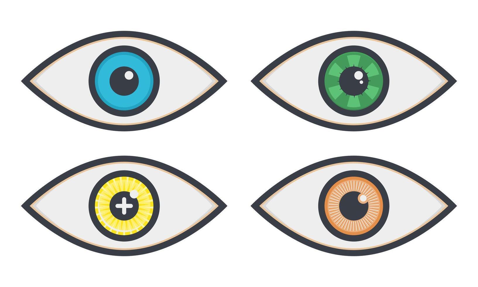 Beautiful Eyes Icon Various Color Eye Designs Sight Elements 53302971 Vector Art At Vecteezy