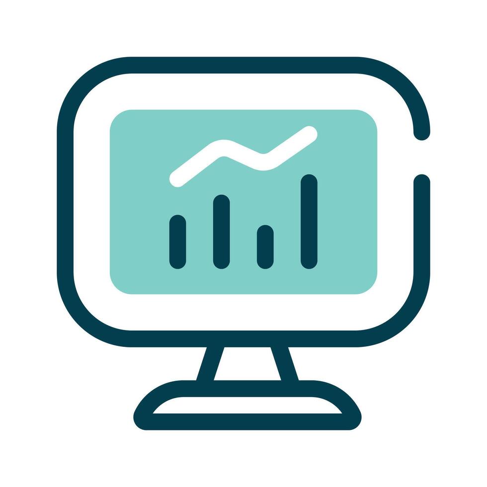 A Computer Screen Displaying Graphs Representing Financial Data Analysis 53310081 Vector Art At