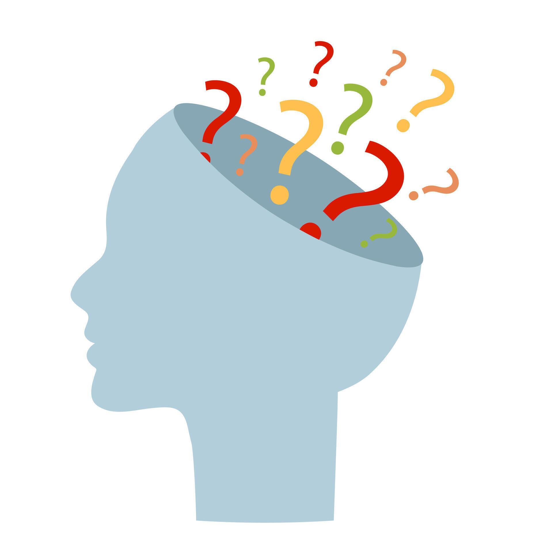 Head and question marks on a white background. Problem Solving Concept 53330193 Vector Art at ...