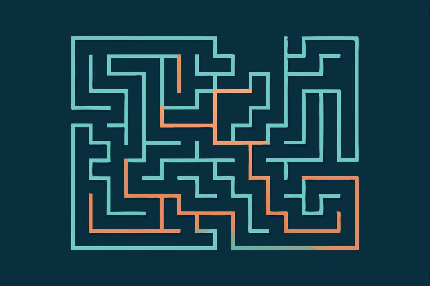 Complex Maze Puzzle Two Paths, Solution, Challenge, Strategy, Goal ...