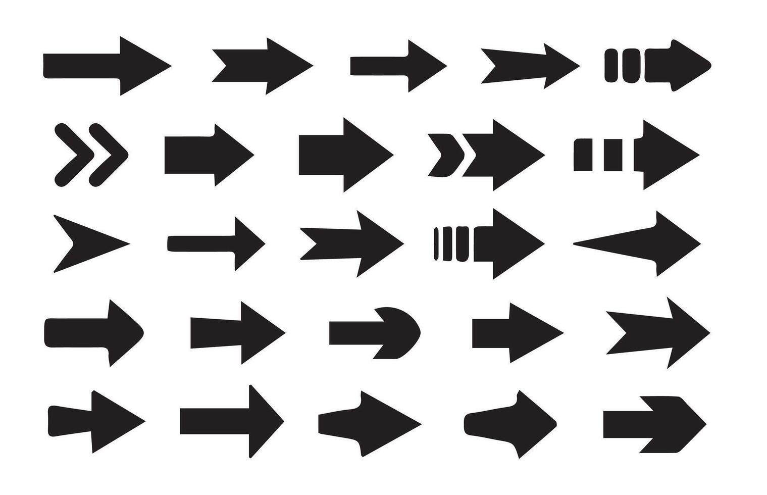 Black arrows collection. Arrow. Cursor. Arrow icon. Modern simple arrows. Collection different ...