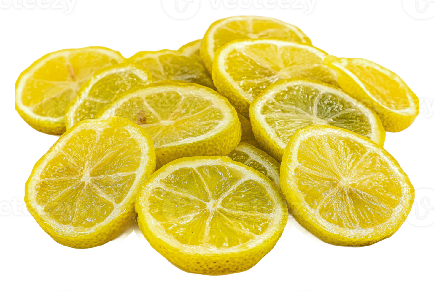 Lemon Slices On A White Background 53343495 Png