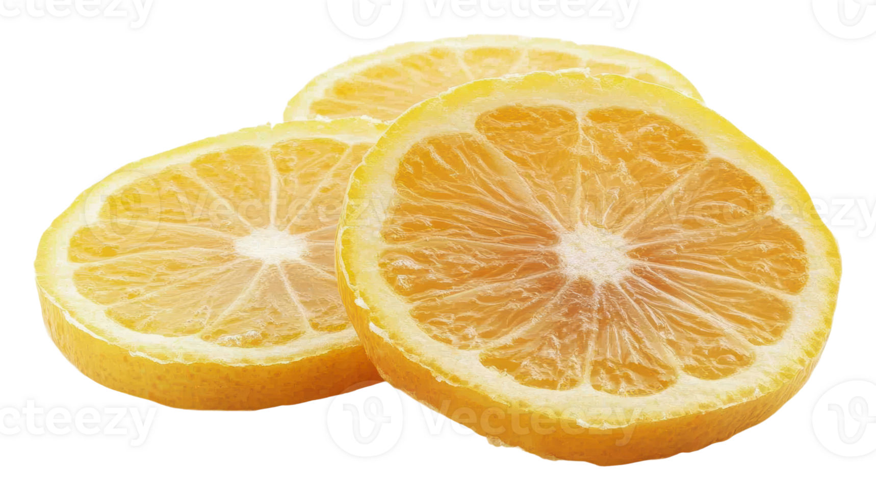 Fresh Lemon Slices Arranged On A White Background 53343853 Png
