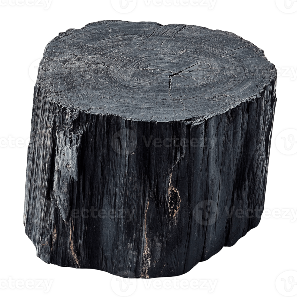 Natural Ebony Wood Blocks With Dense Texture And Dark Hues 53345089 Png