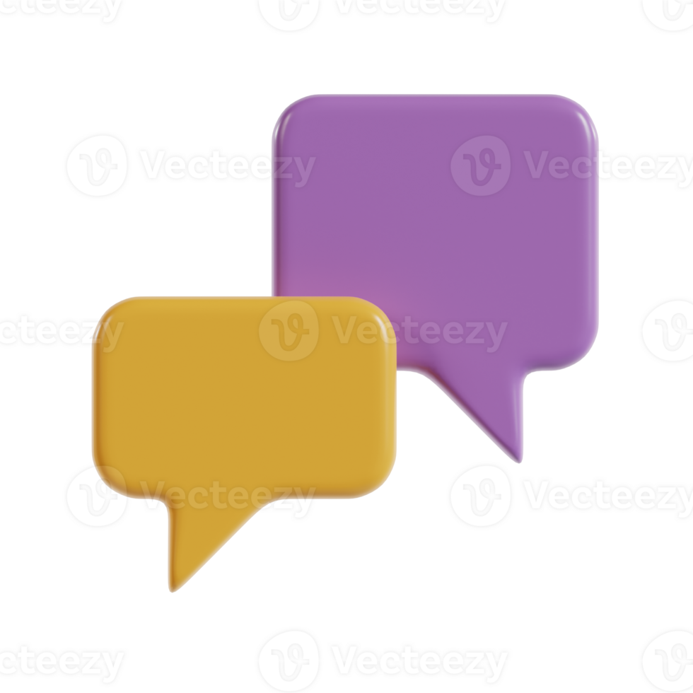 Two Colorful Speech Bubbles Representing Communication And Conversation