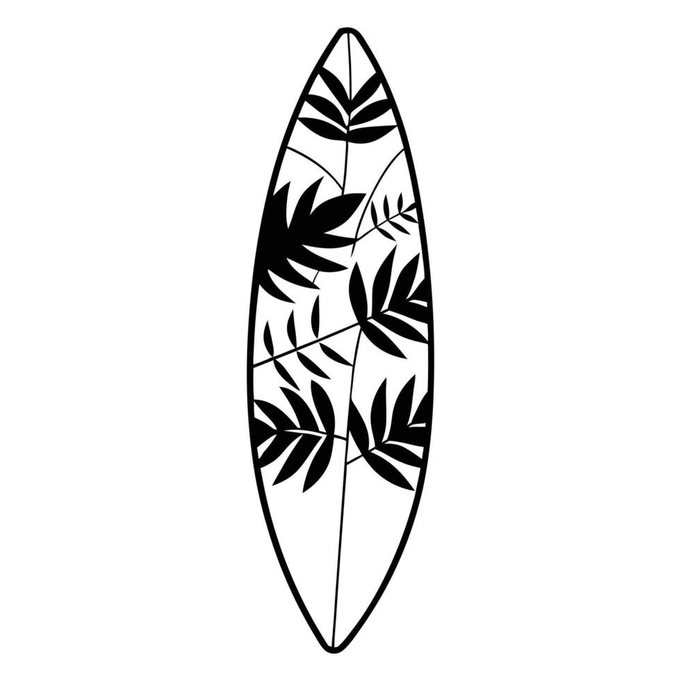 Tropical Beach Surfboard Illustration Clipart 53348925 Vector Art at ...