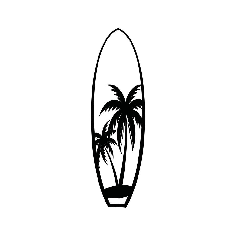 Tropical Beach Surfboard Clipart 53348991 Vector Art at Vecteezy