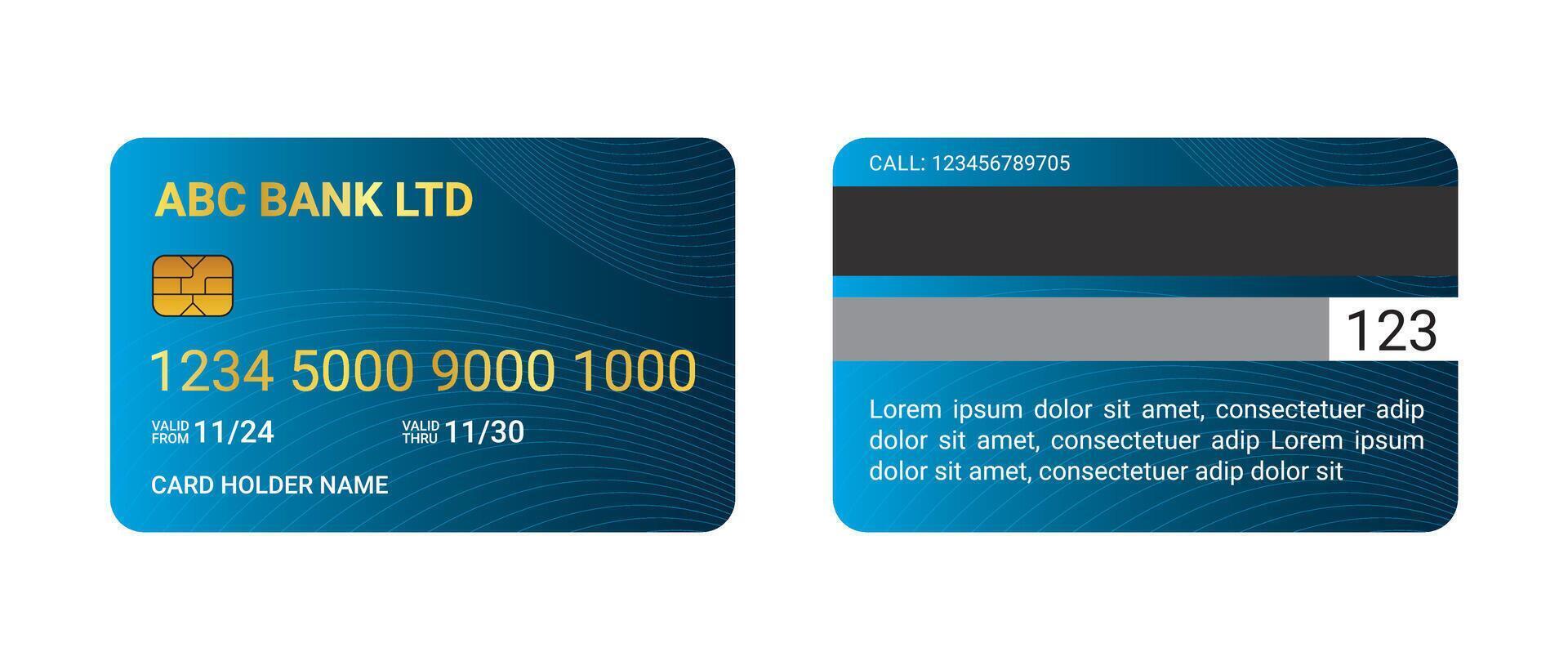 abc bank credit card template illustration 53349236 Vector Art at Vecteezy