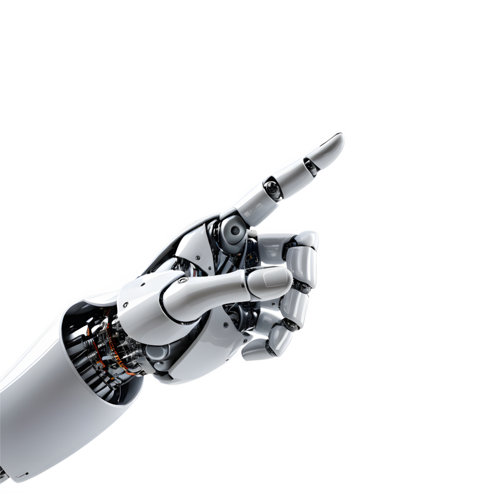 Detailed Close-up of a Futuristic Robot Hand Pointing 53349819 PNG