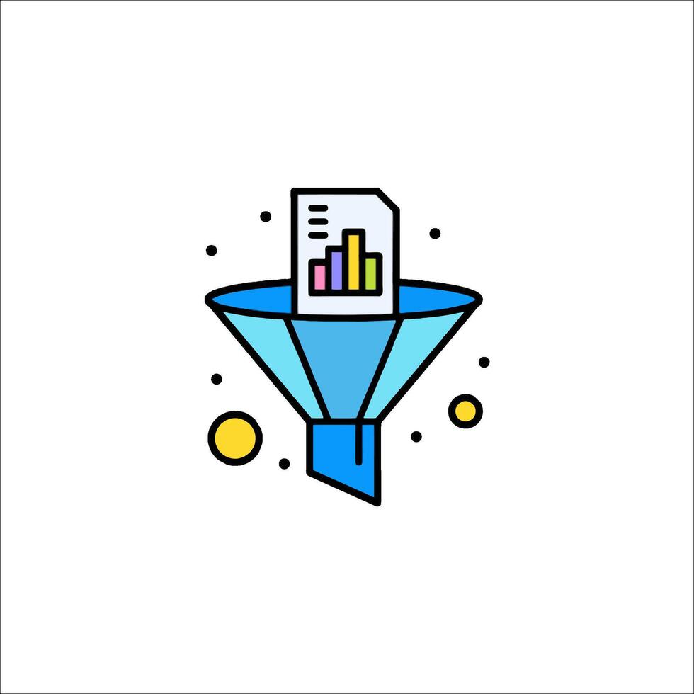 A funnel with a chart in it 53353828 Vector Art at Vecteezy