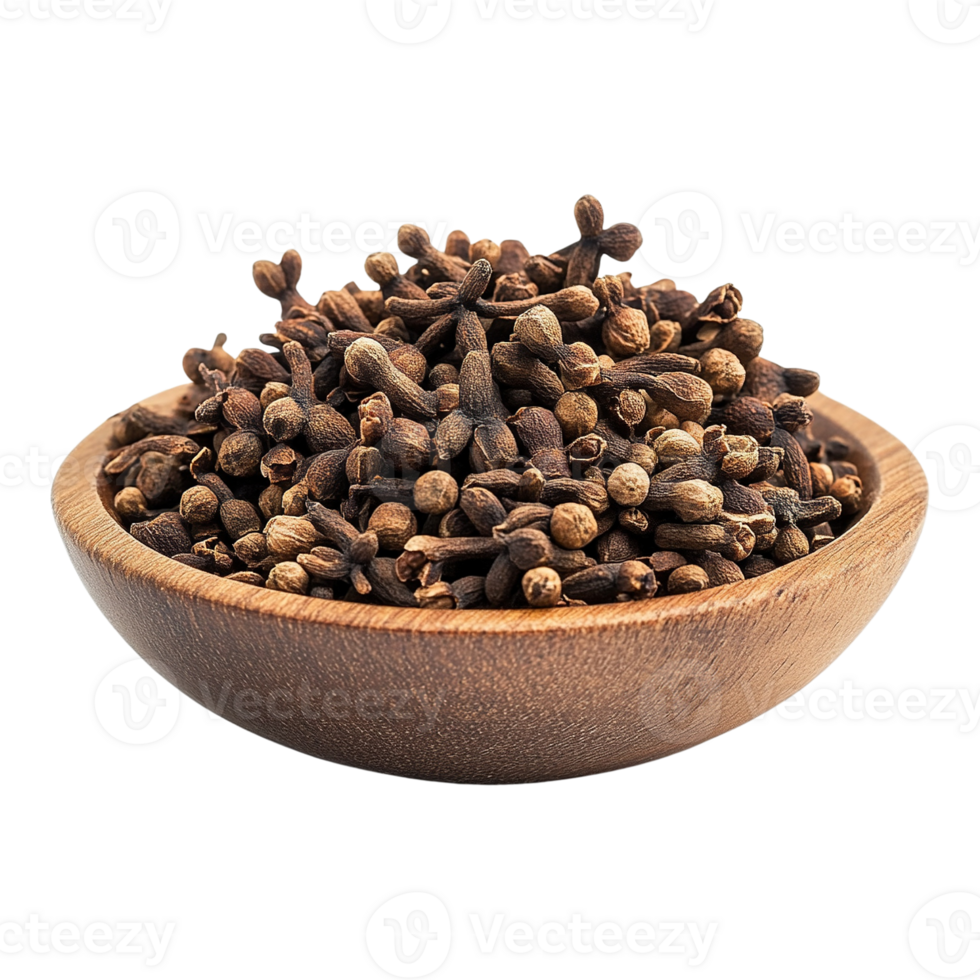Wooden Bowl of Whole Cloves 53382195 PNG