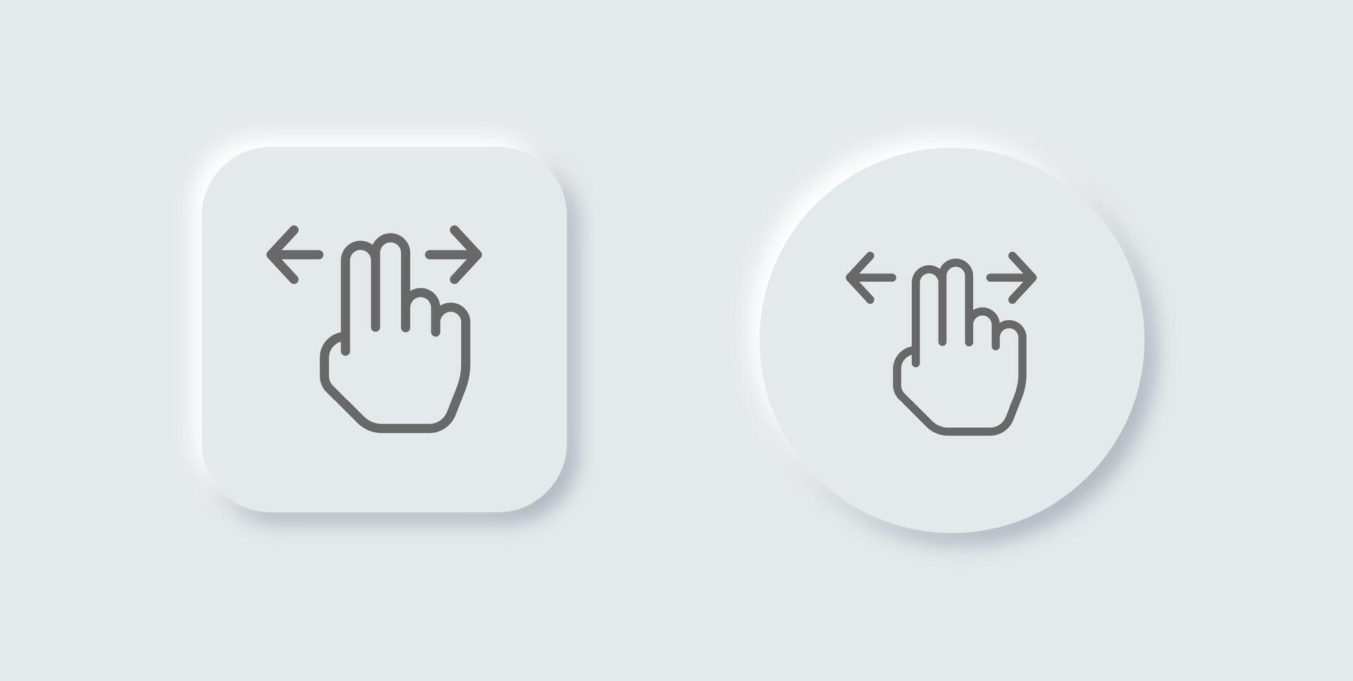 Drag Line Icon In Neomorphic Design Style Cursor Signs Illustration