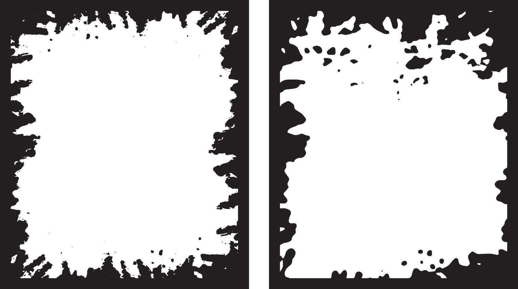 Grunge border set, Dynamic Duo of Grunge Photo Frames Irregular ...