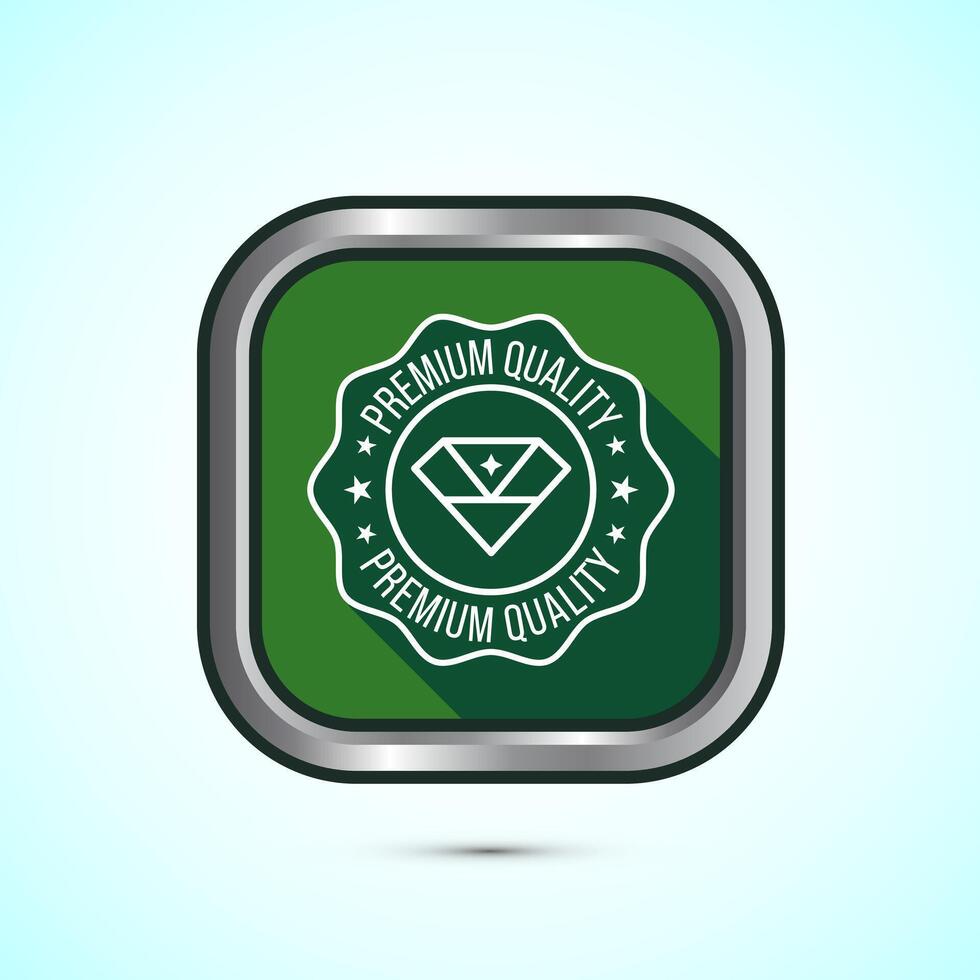 premium quality badge icon design illustration. Green Shadow Button ... premium quality badge icon design illustration. Green Shadow Button ...