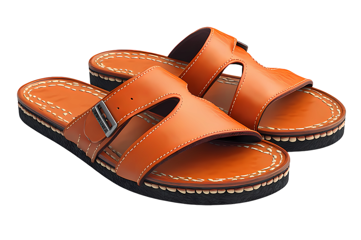orange sandals with straps on the bottom 53408855 PNG