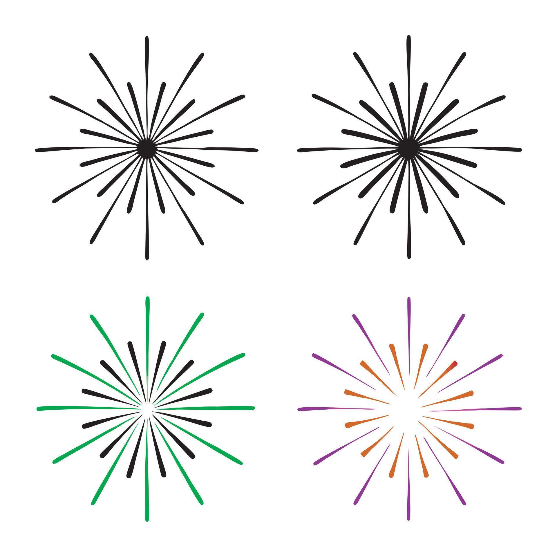 Bright circular exploding shapes with symmetrical line patterns for ...