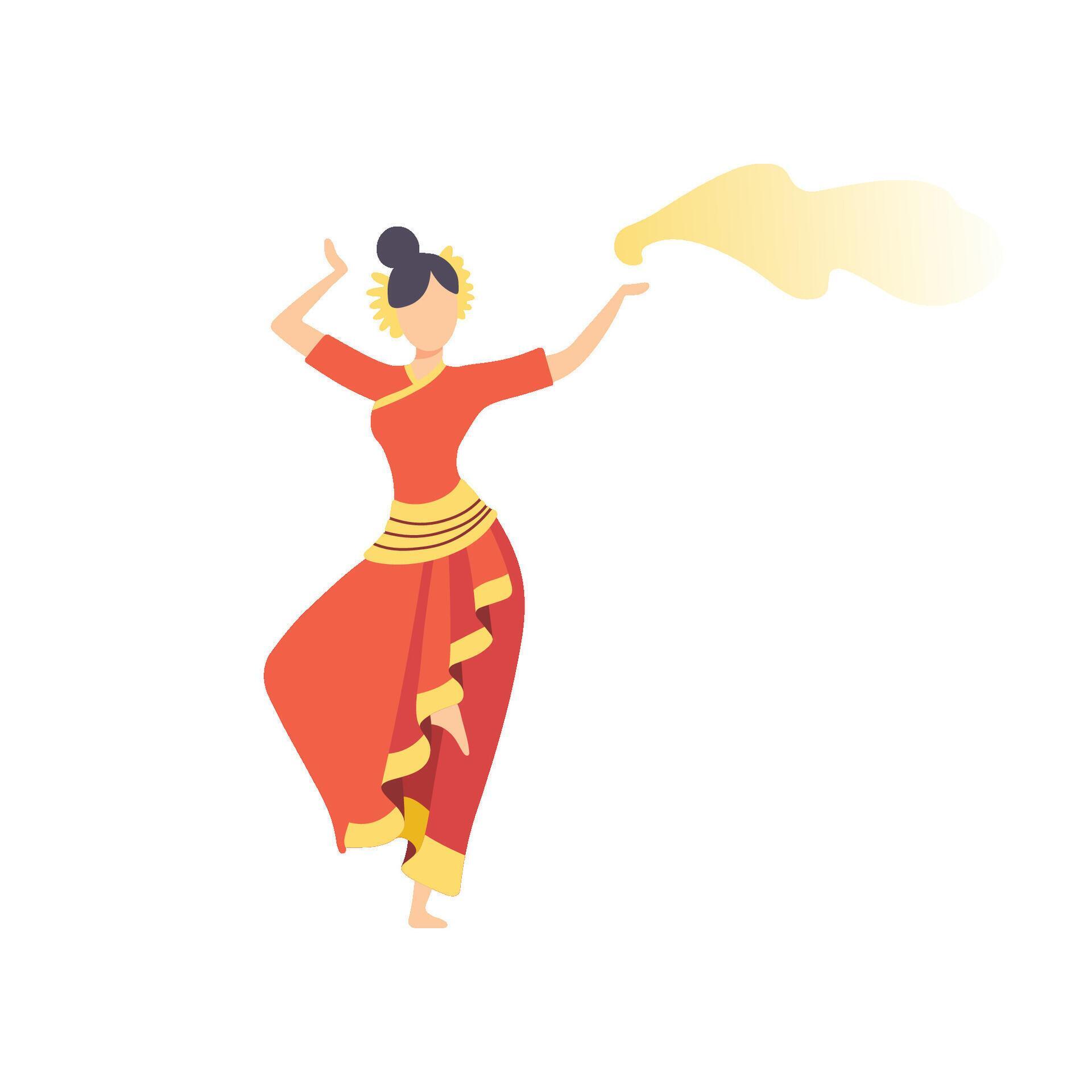 Beautiful Indian Woman In Traditional Red Dress Girl In Bright Festival Costume Masquerade