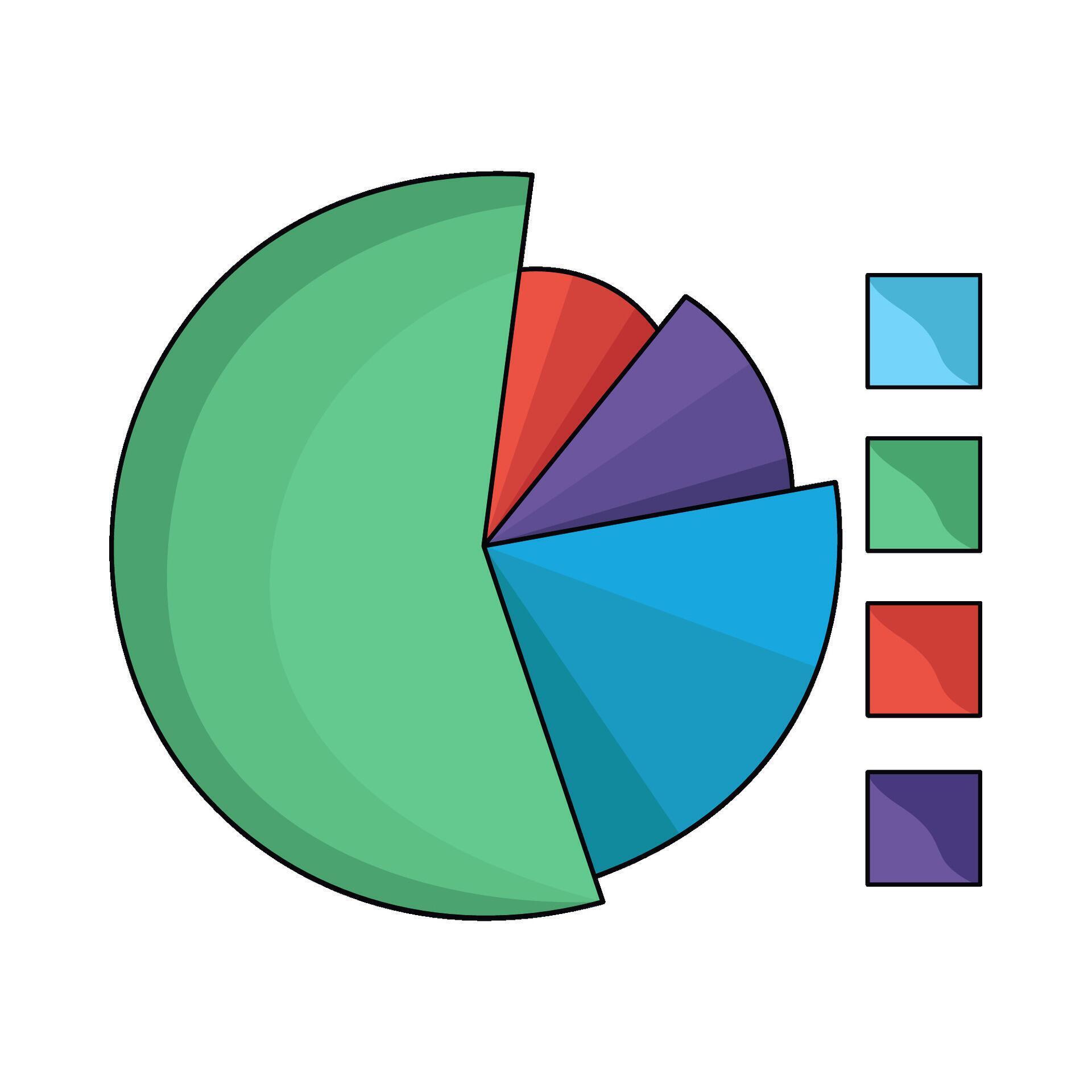 illustration of Interactive Pie Chart Visualization 53415350 Vector Art ...