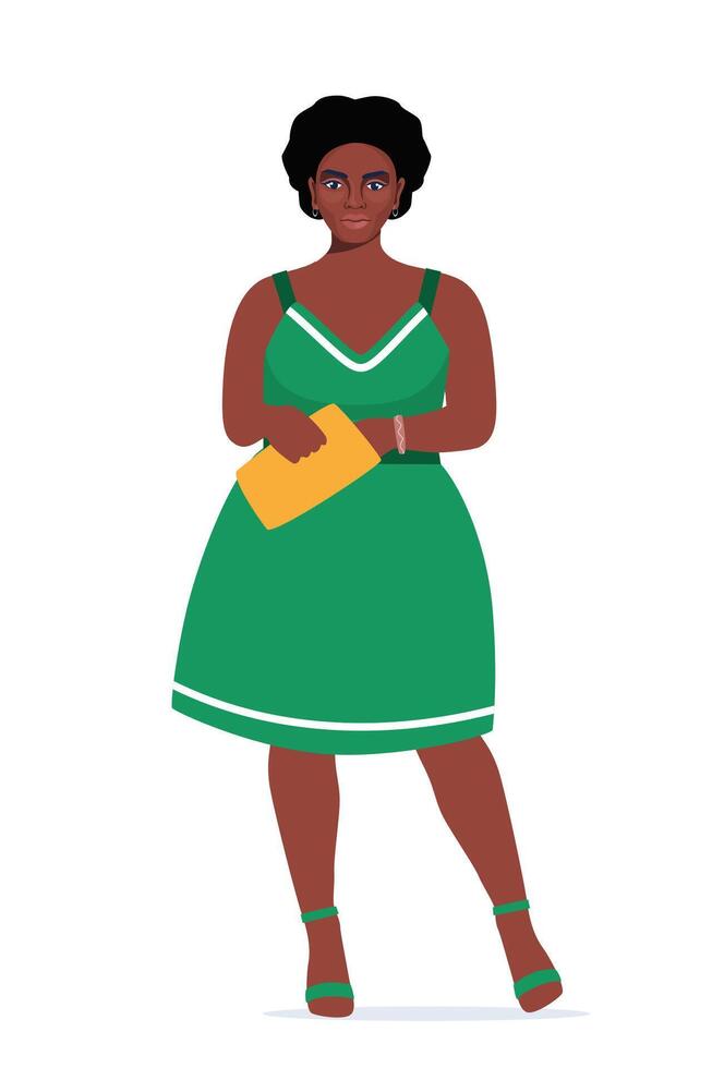 Plus Size Female Character Attractive Curvy Girl Oversize Obesity