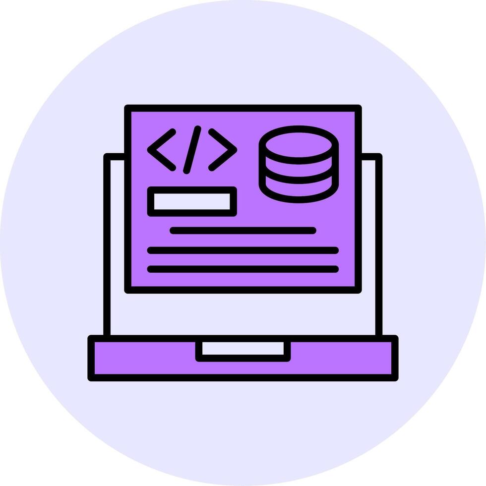 Backend Development Filled Circle Fill Style Icon 53439016 Vector Art ...